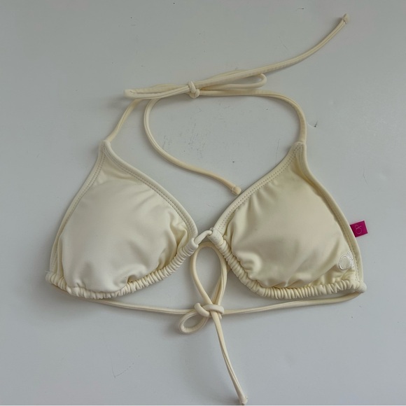 OP | Swim | Ocean Pacific Cream W Op Logo Triangle String Tie Bikini ...
